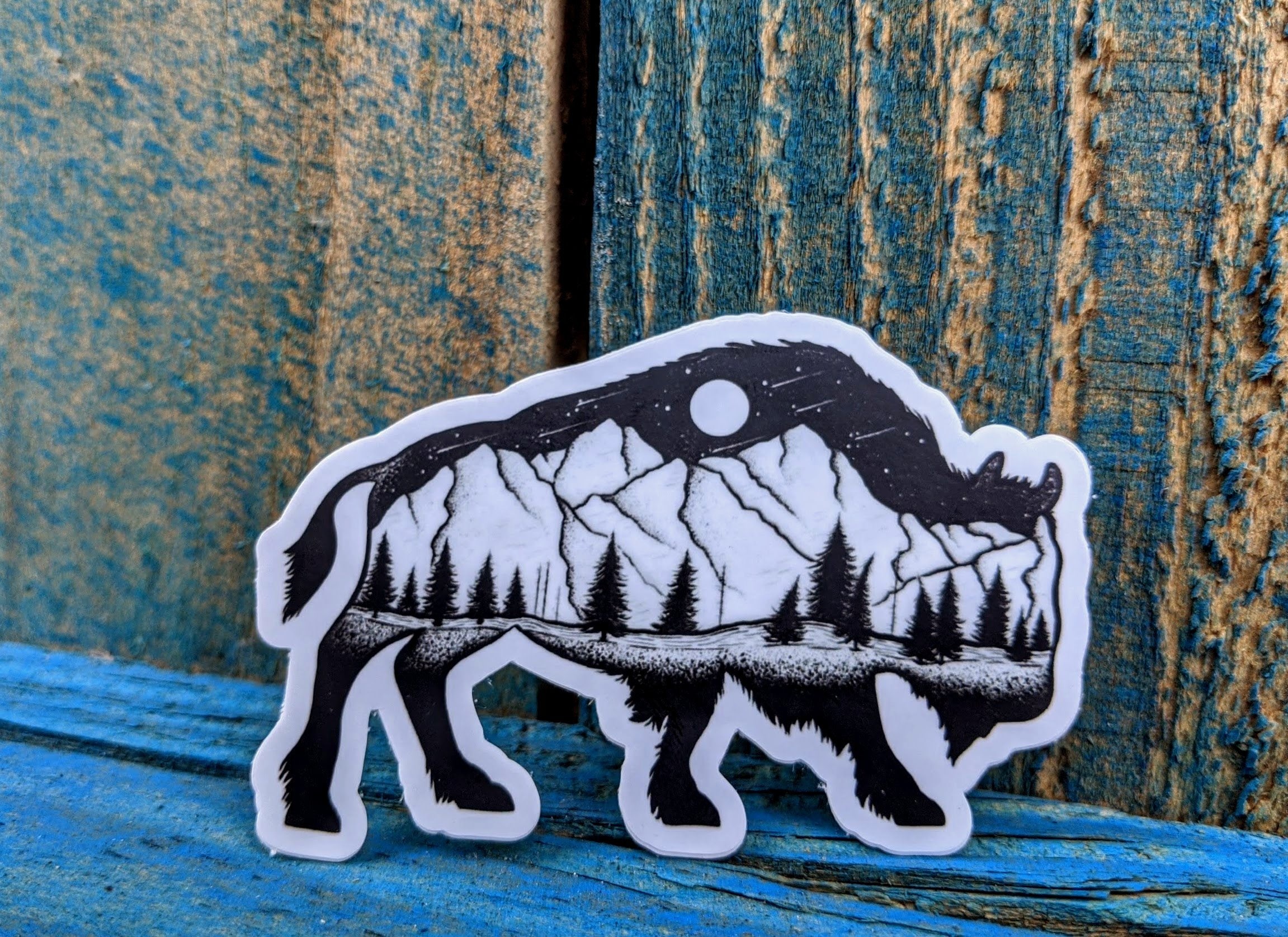 Bison Vinyl Sticker - Etsy