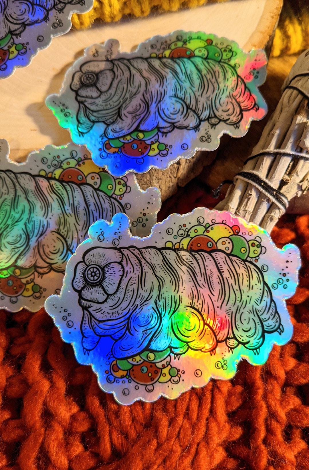 Holographic Tardigrade Vinyl Sticker - Etsy