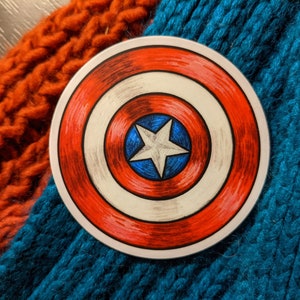 Captain America Shield Vinyl Sticker - Etsy