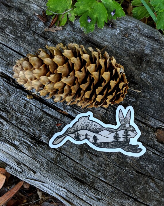 Bunny Vinyl Sticker | Etsy