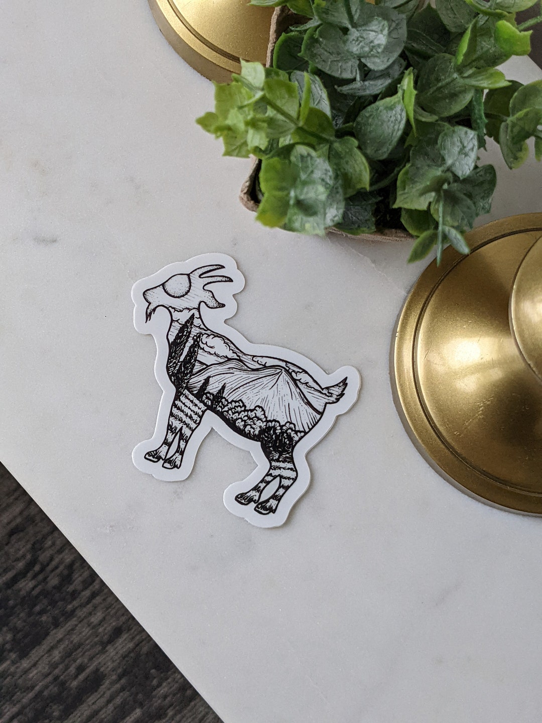 Goat Vinyl Sticker - Etsy