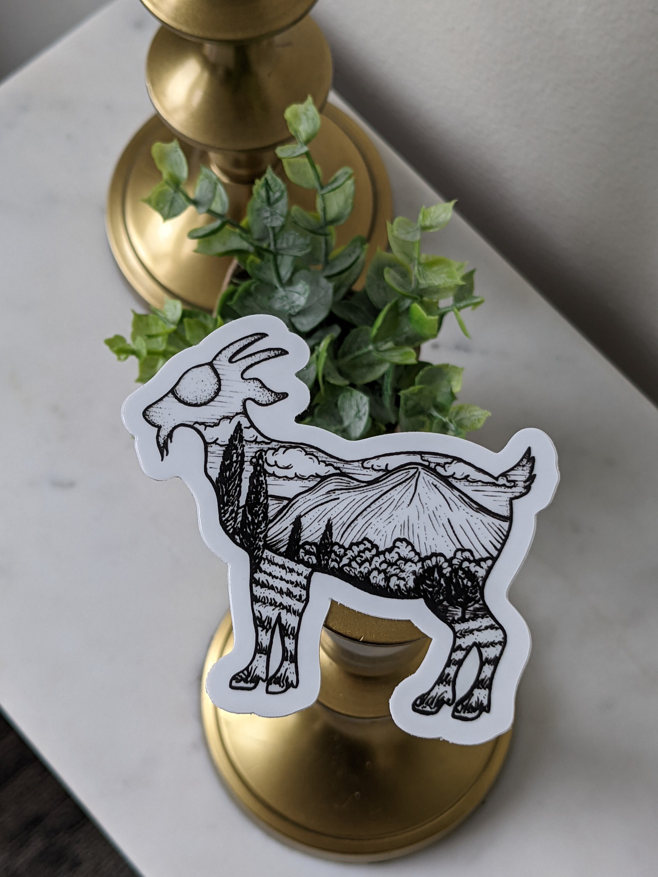 Goat Vinyl Sticker - Etsy
