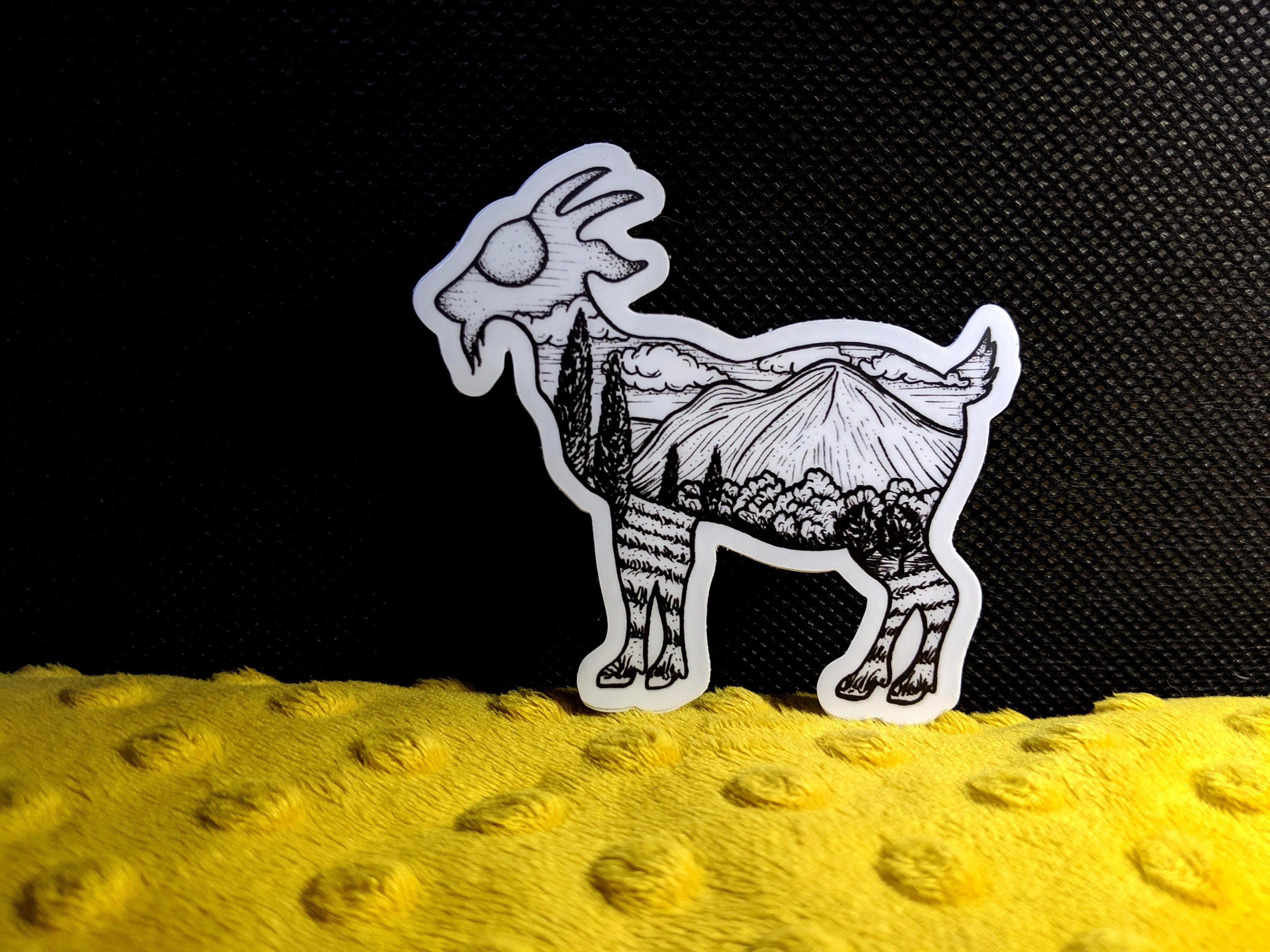 Goat Vinyl Sticker - Etsy