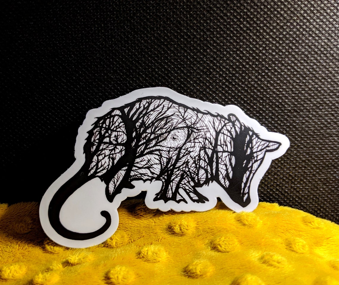 Opossum Vinyl Sticker - Etsy