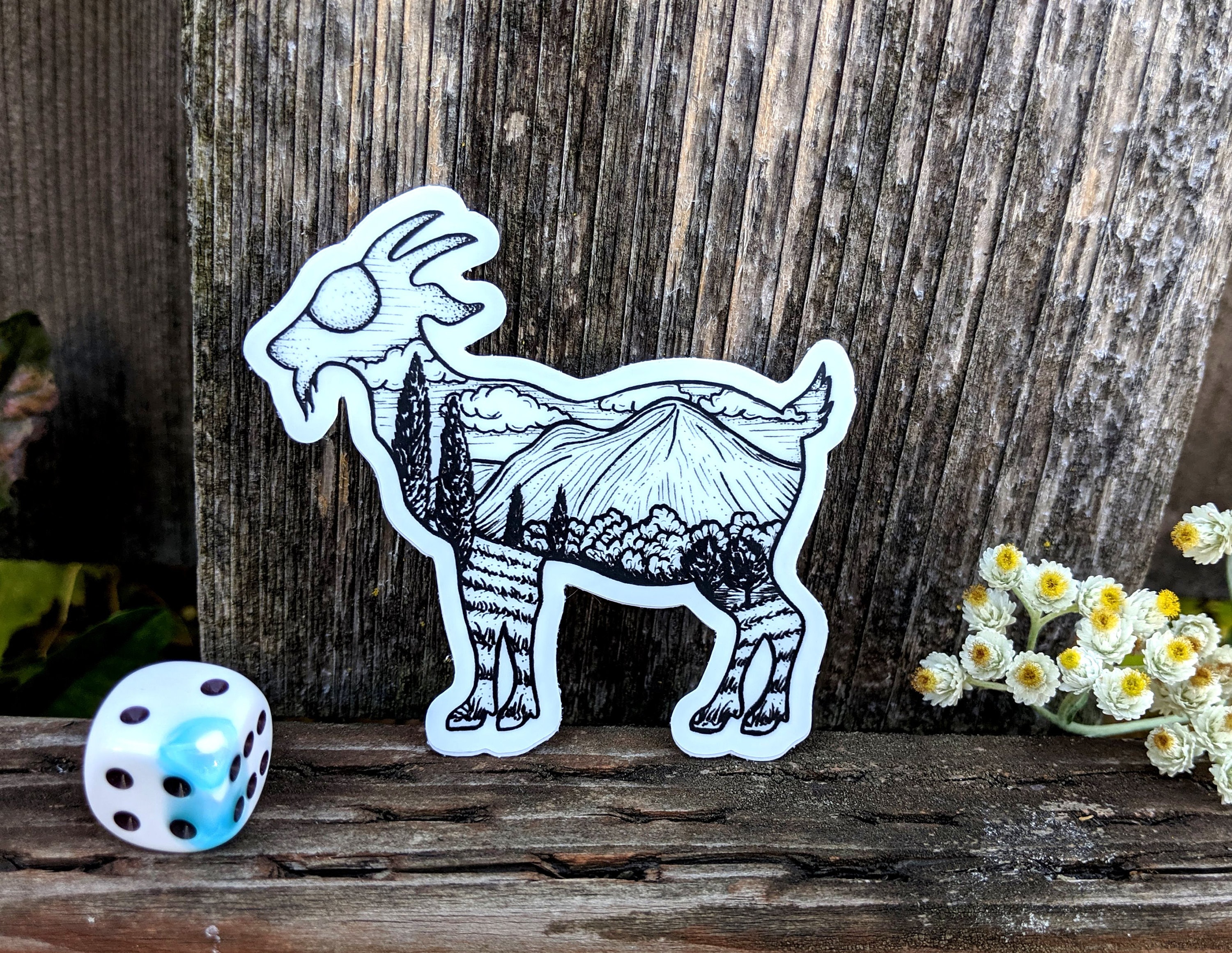 Goat Vinyl Sticker - Etsy