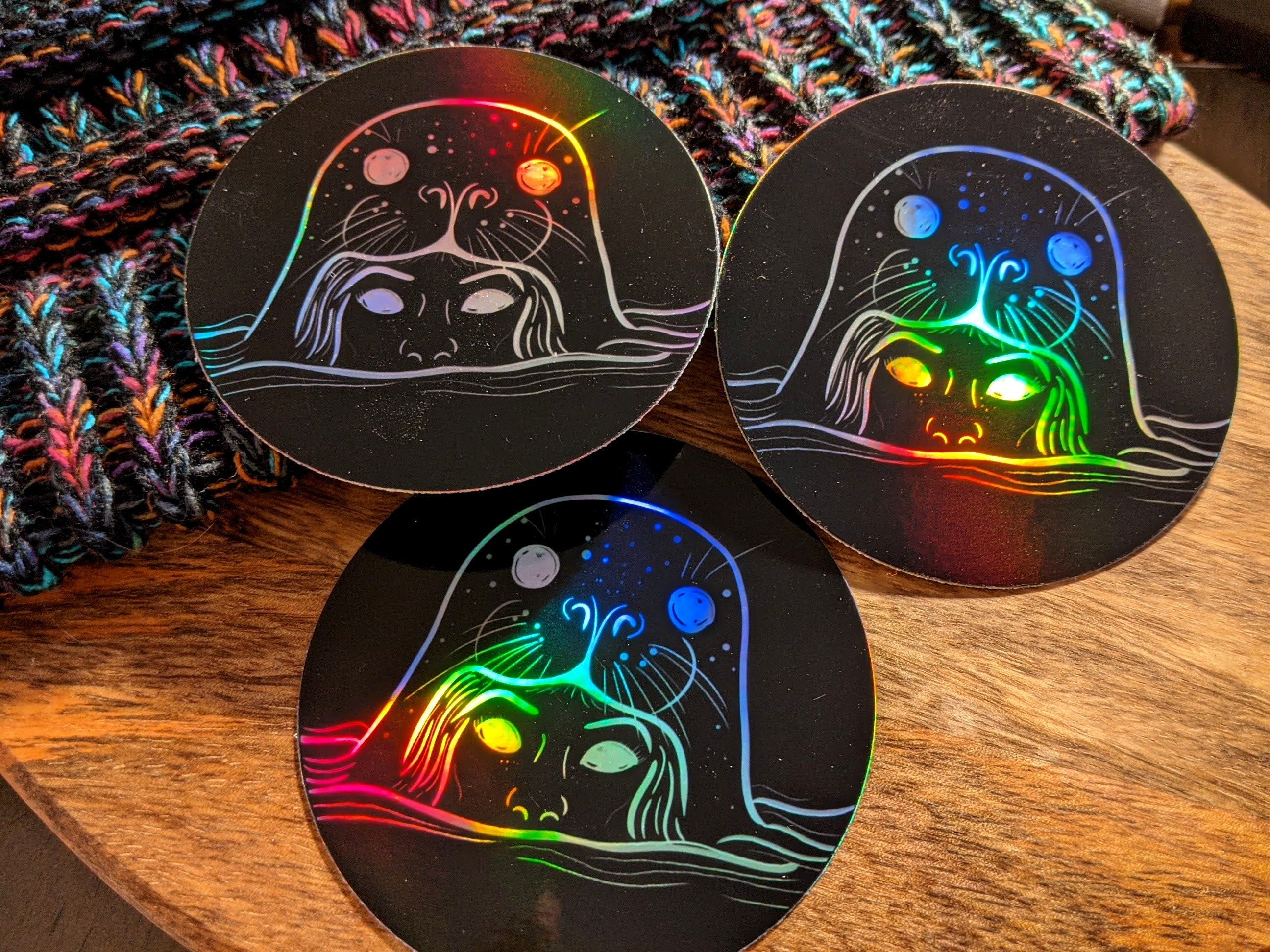 Holographic Selkie Vinyl Sticker - Etsy