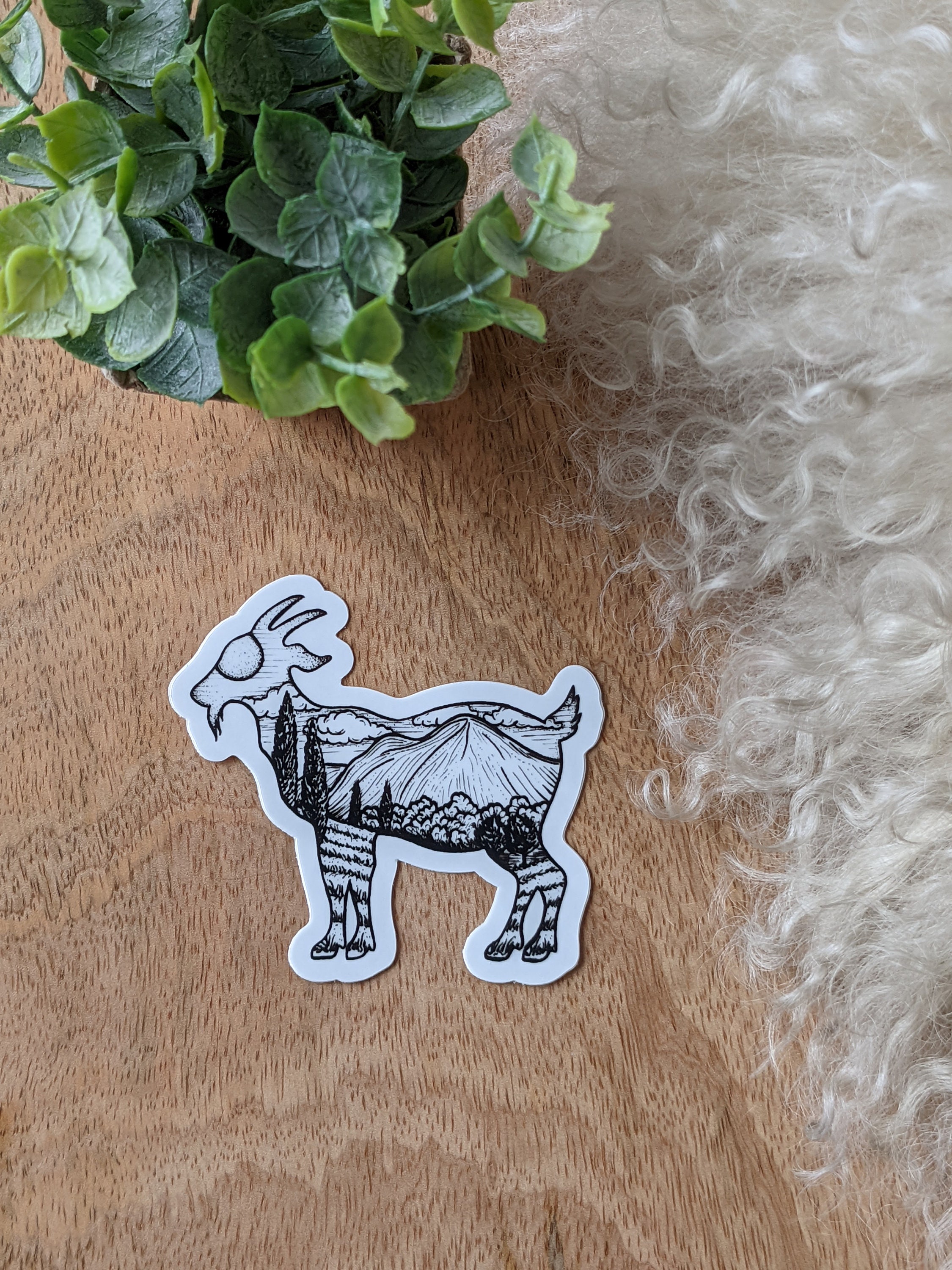 Goat Vinyl Sticker - Etsy