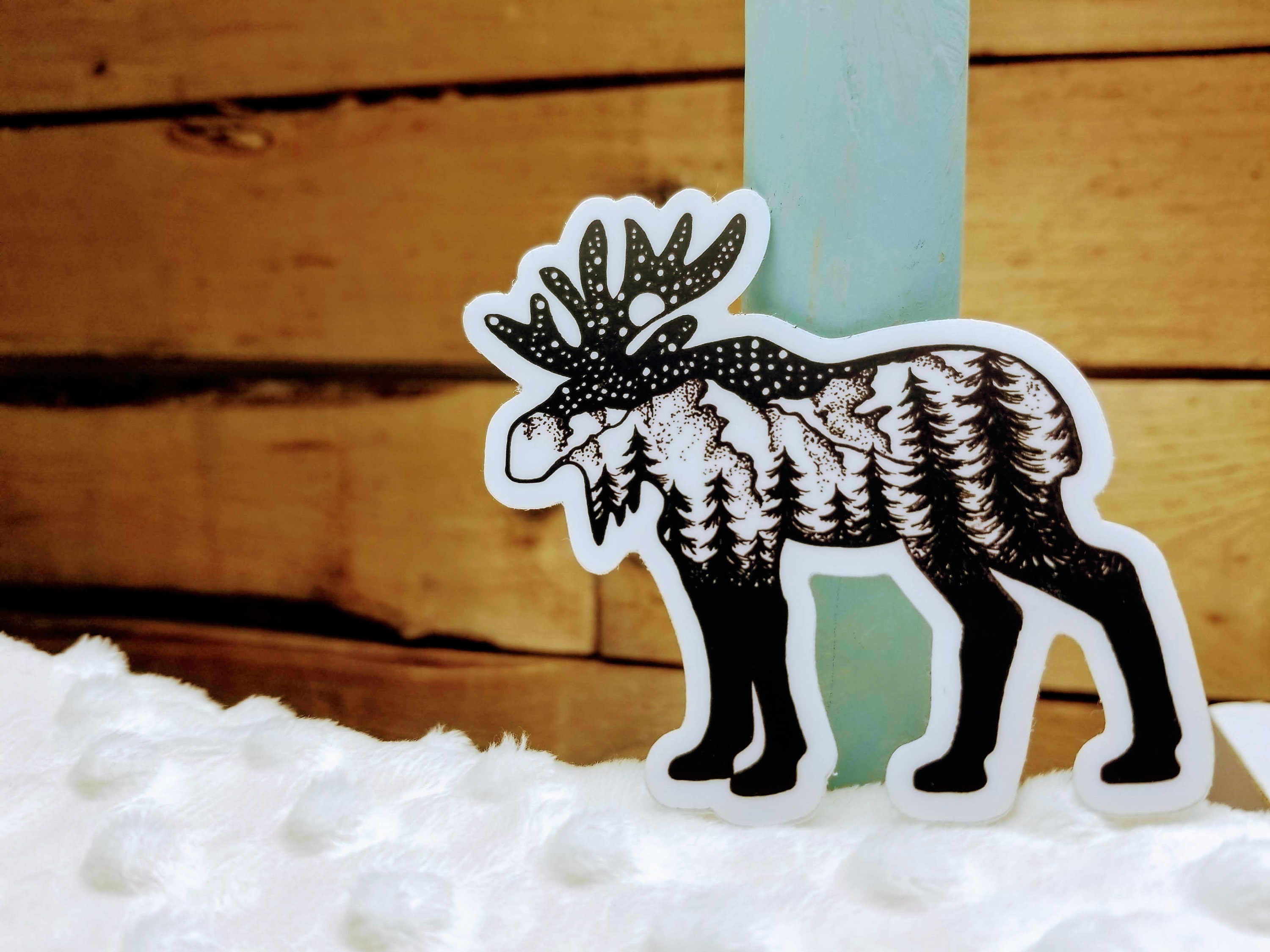 Moose Vinyl Sticker - Etsy