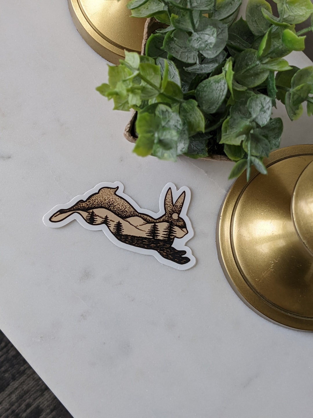 Bunny Vinyl Sticker - Etsy