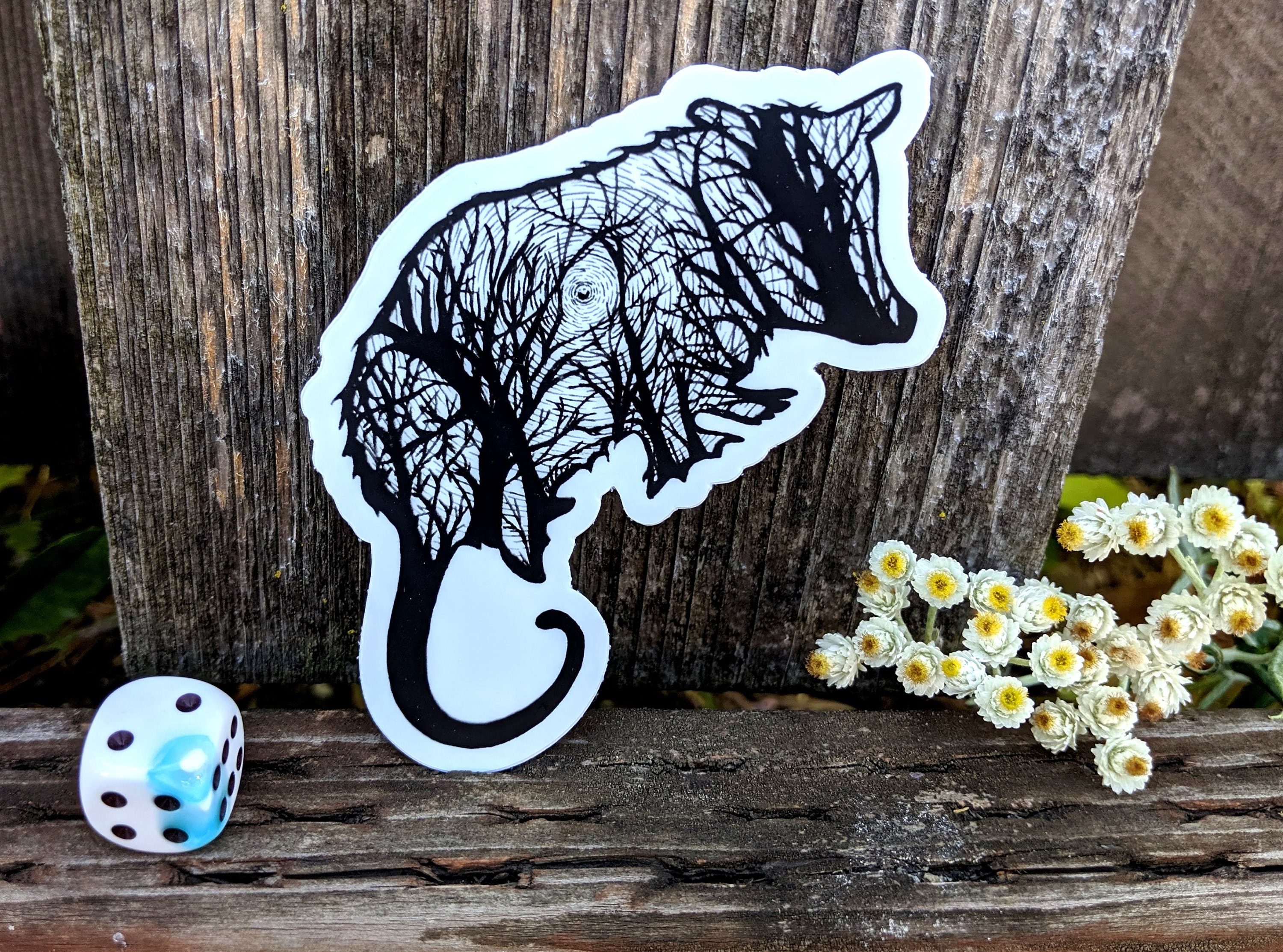 Opossum Vinyl Sticker - Etsy