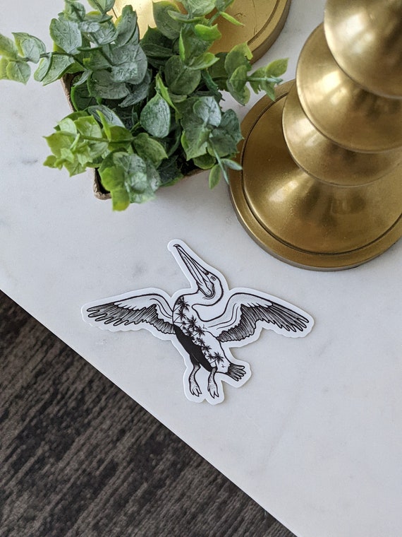 Pelican Vinyl Sticker - Etsy