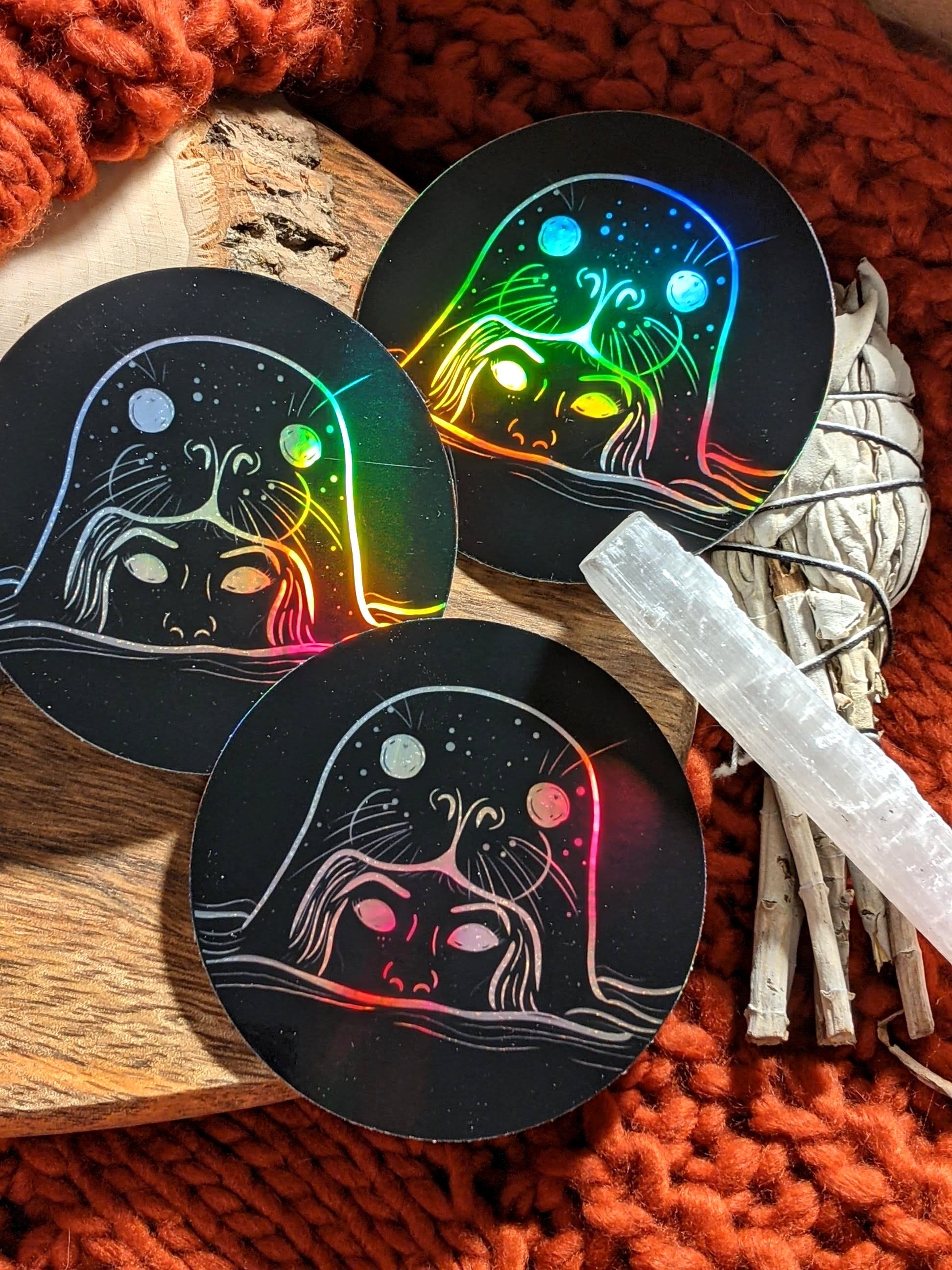Holographic Selkie Vinyl Sticker - Etsy