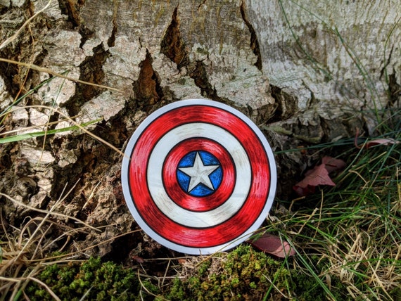 Captain America Shield Vinyl Sticker | Etsy