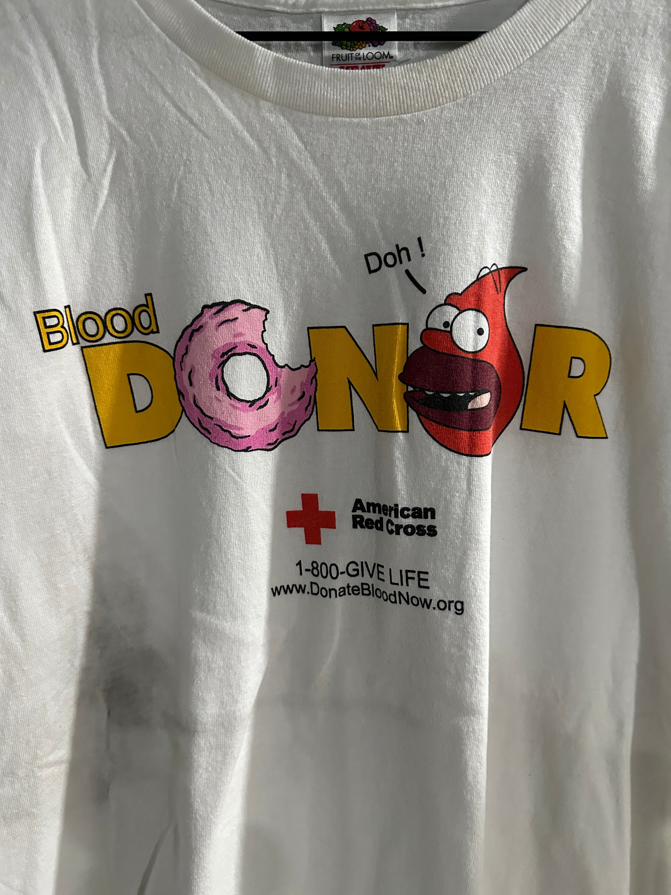 VINTAGE 2000's Simpsons Blood Donor Shirt - Etsy