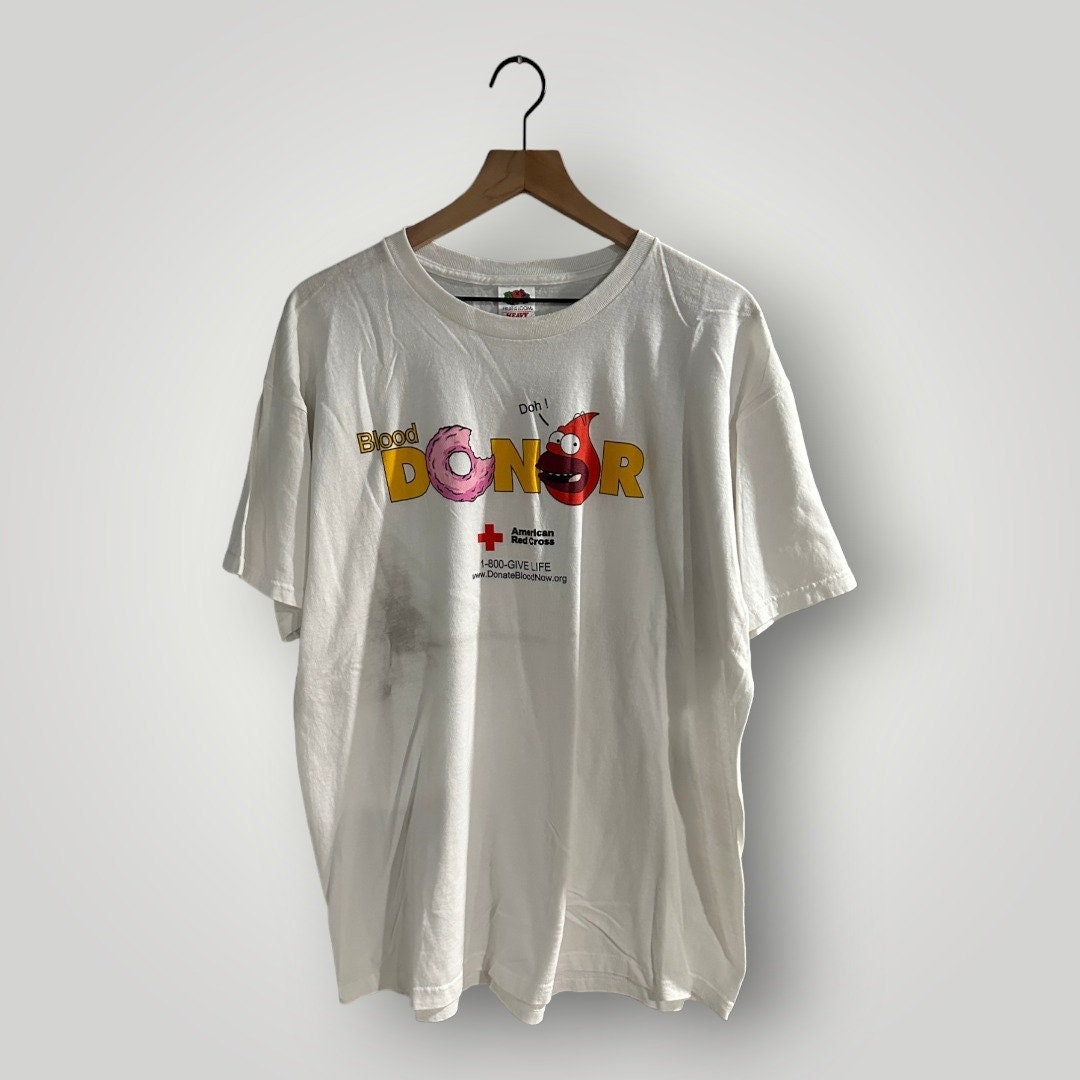VINTAGE 2000's Simpsons Blood Donor Shirt - Etsy