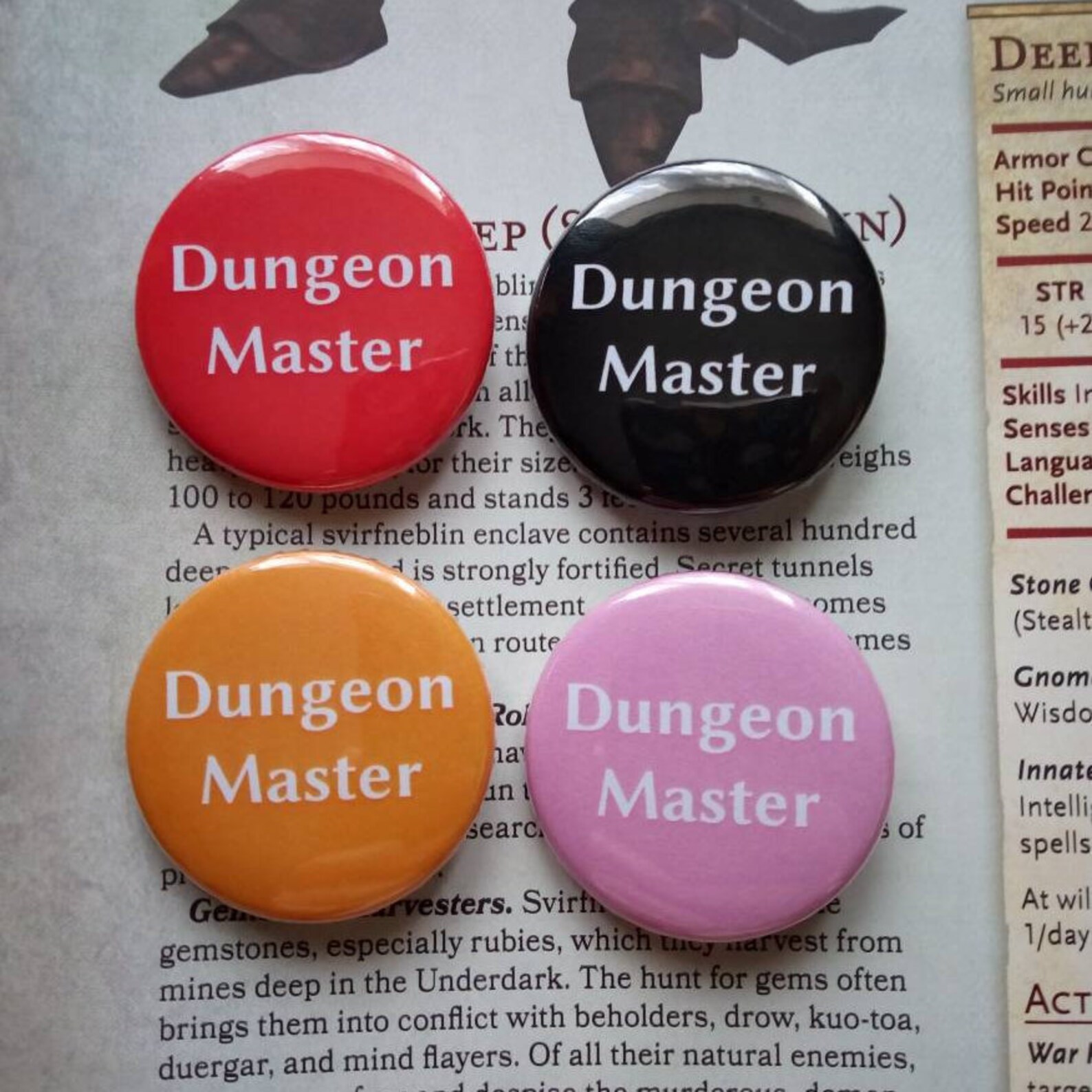 Dungeon Master 38mm Button Badge Dungeons and Dragons Dnd - Etsy India