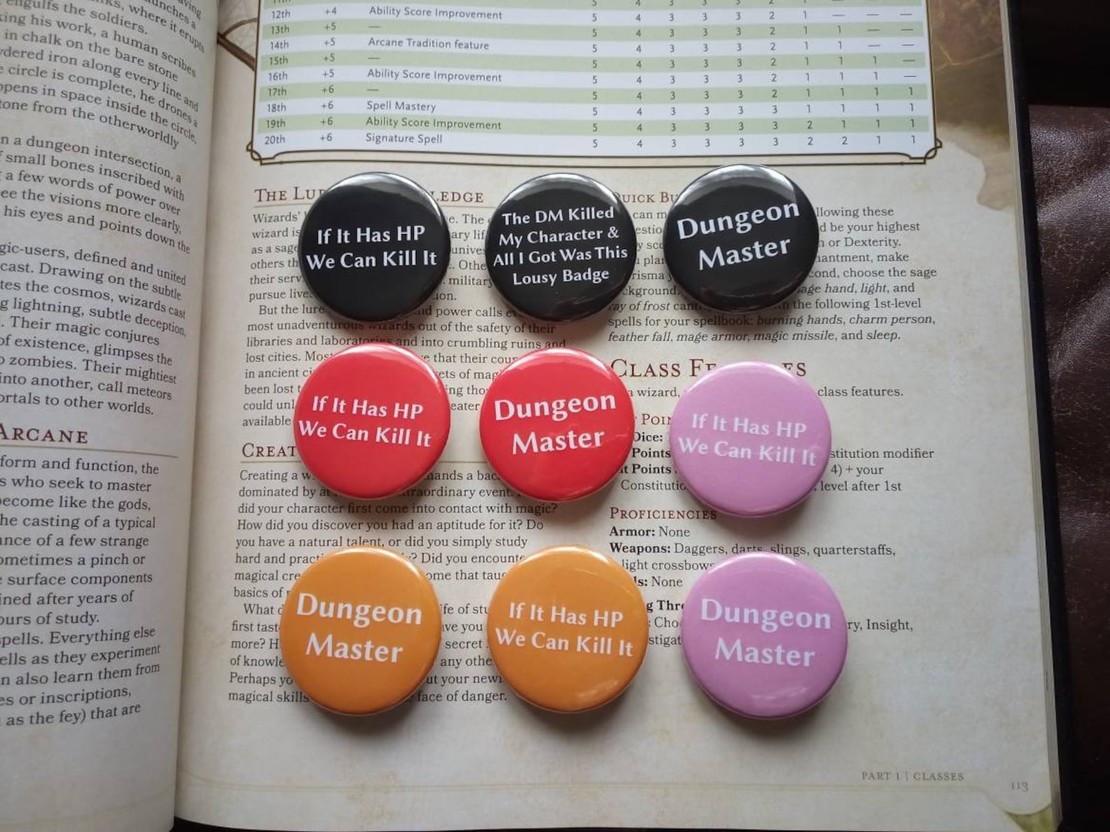 SECONDS SALE 38mm Button Badges Dungeons and Dragons Dnd - Etsy