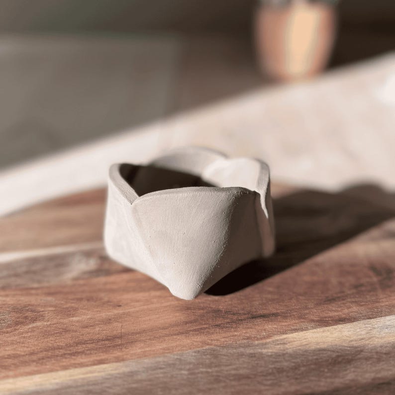 Origami Ice Cream Bowl Pottery Template, Slab Building, Flower Design ...