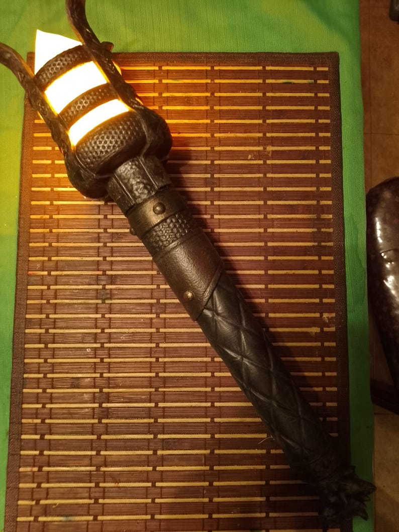 Witcher LED Torch for Larp (with Usb Power Bank and Wall Bracket and ...