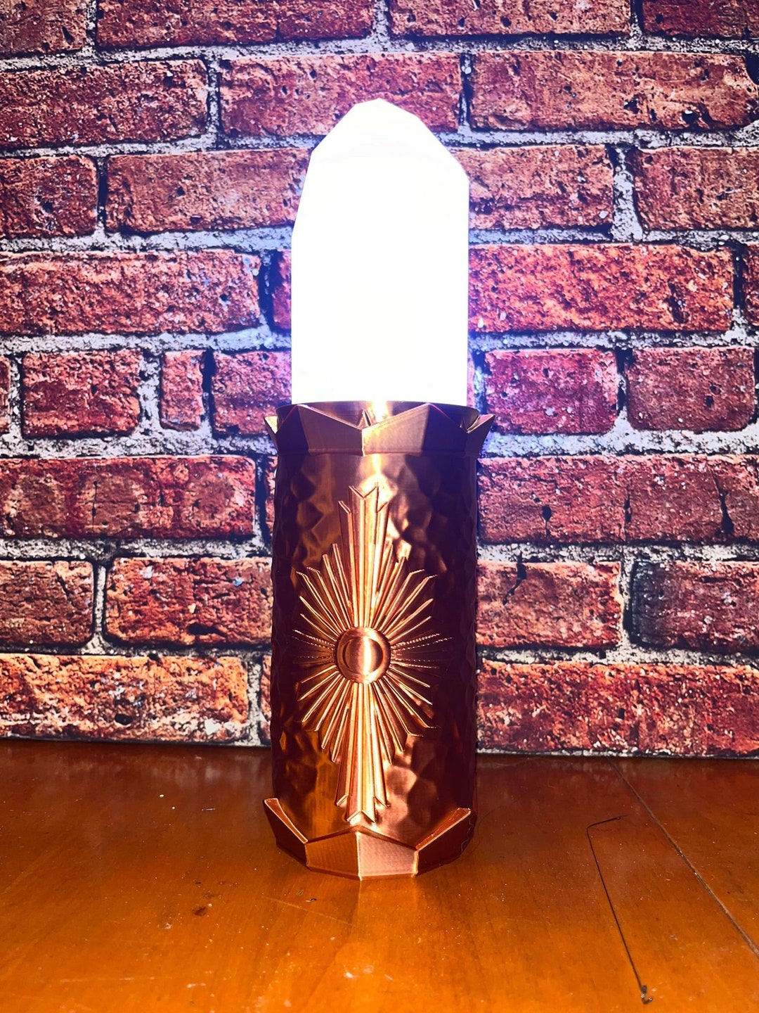 RGB Tabletop Metallic Looking Paladin Torch With Magic Stone - Etsy