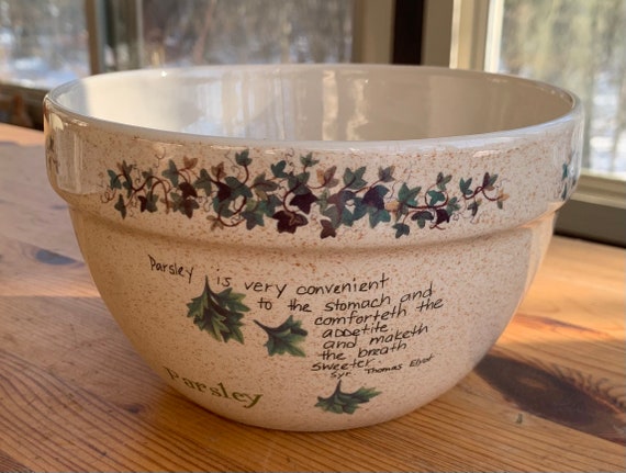 Vintage Treasure Craft Mixing Bowl in Parsley Design | Etsy