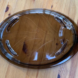 Vintage Pyrex Fireside Brown Glass Footed Turkey Platter 815 - Etsy