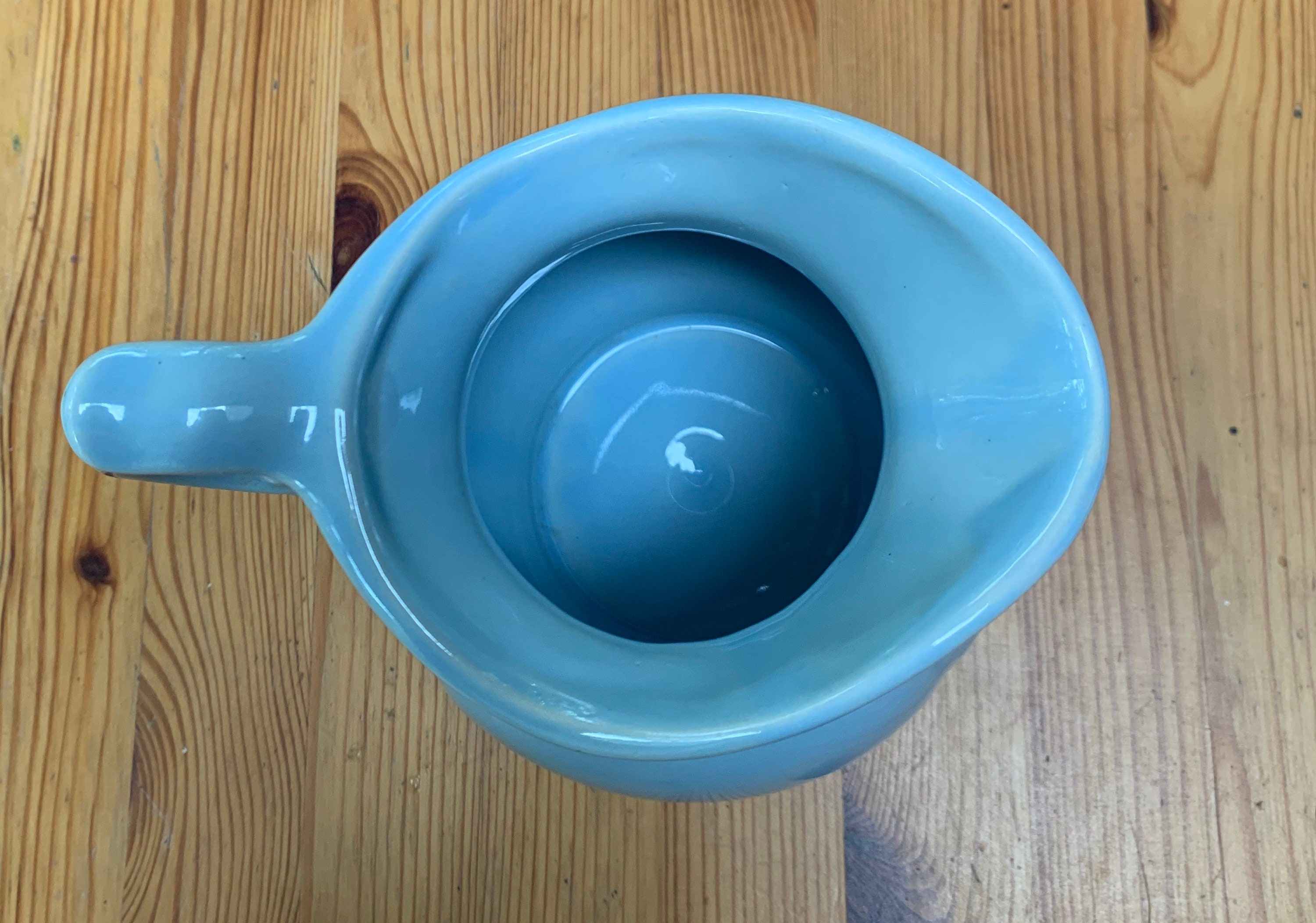 Vintage Mccoy Pottery Blue Floral Pitcher 7528 - Etsy UK