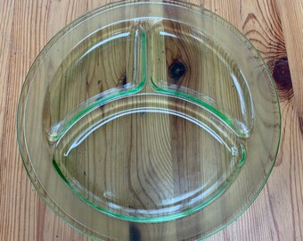 Glass Divided Dinner Plate - Etsy