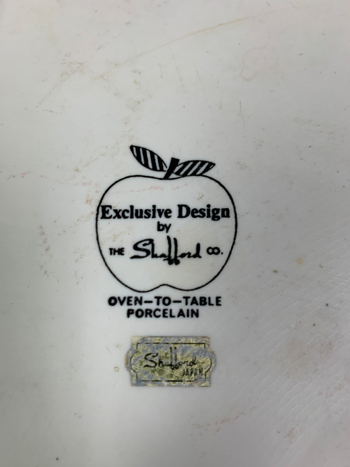 Vintage Shafford Porcelain Apple Pie Recipe Plate - Etsy