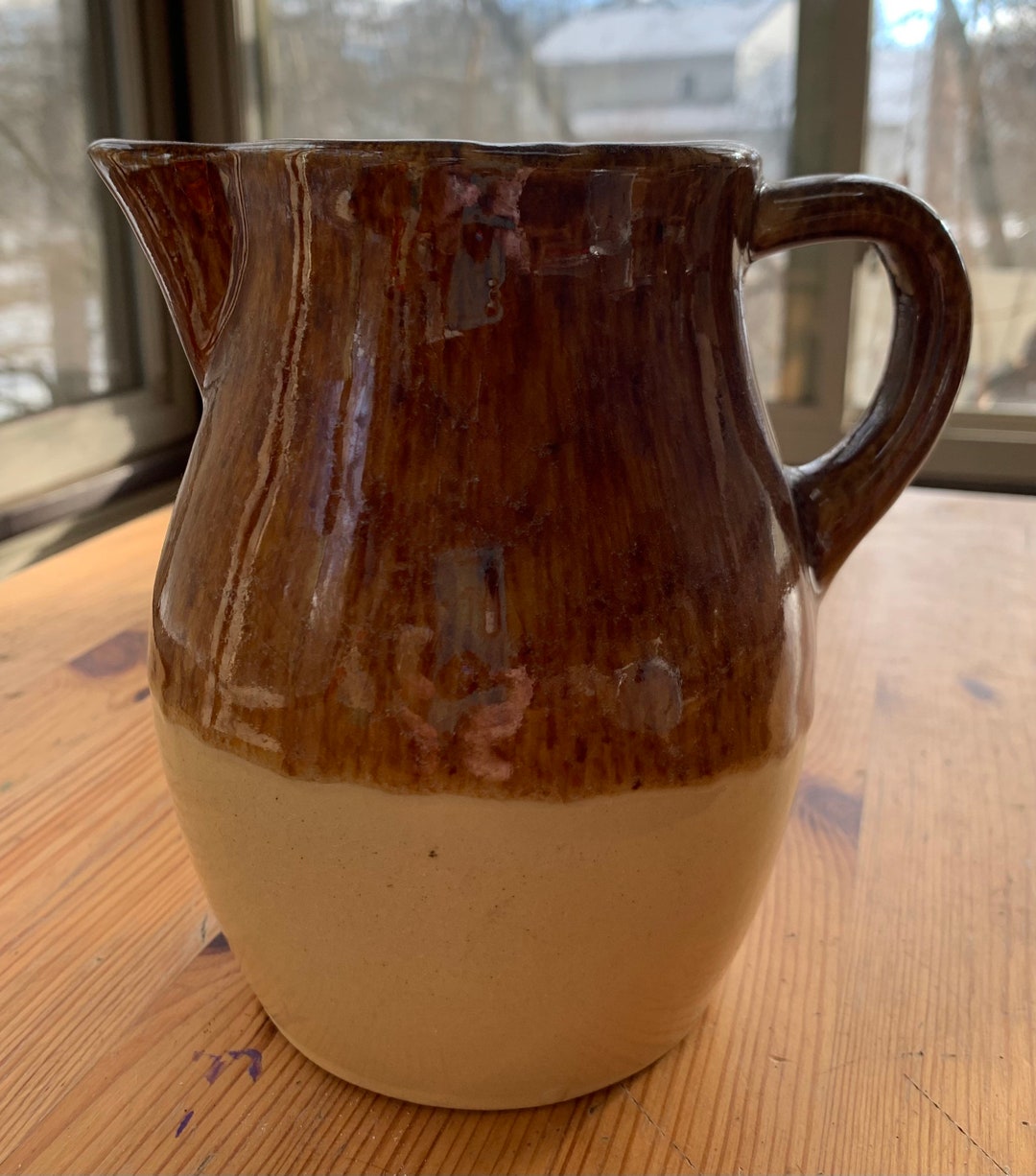 Vintage Robinson Ransbottom 6 Brown Drip Glaze Stoneware Pitcher - Etsy
