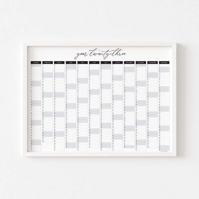Printable 2023 Large Wall Planner Wall Calendar Content - Etsy
