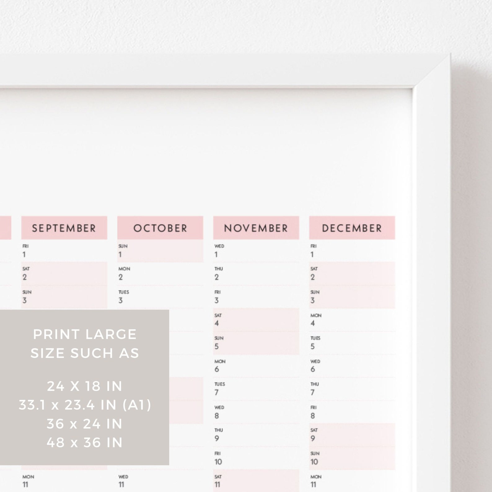 Printable 2023 Calendar Large Wall Calendar Content Calendar - Etsy