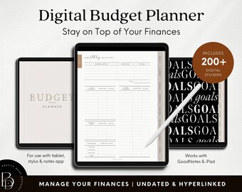 Digital Finance Planner Undated Digital Budget Planner iPad - Etsy