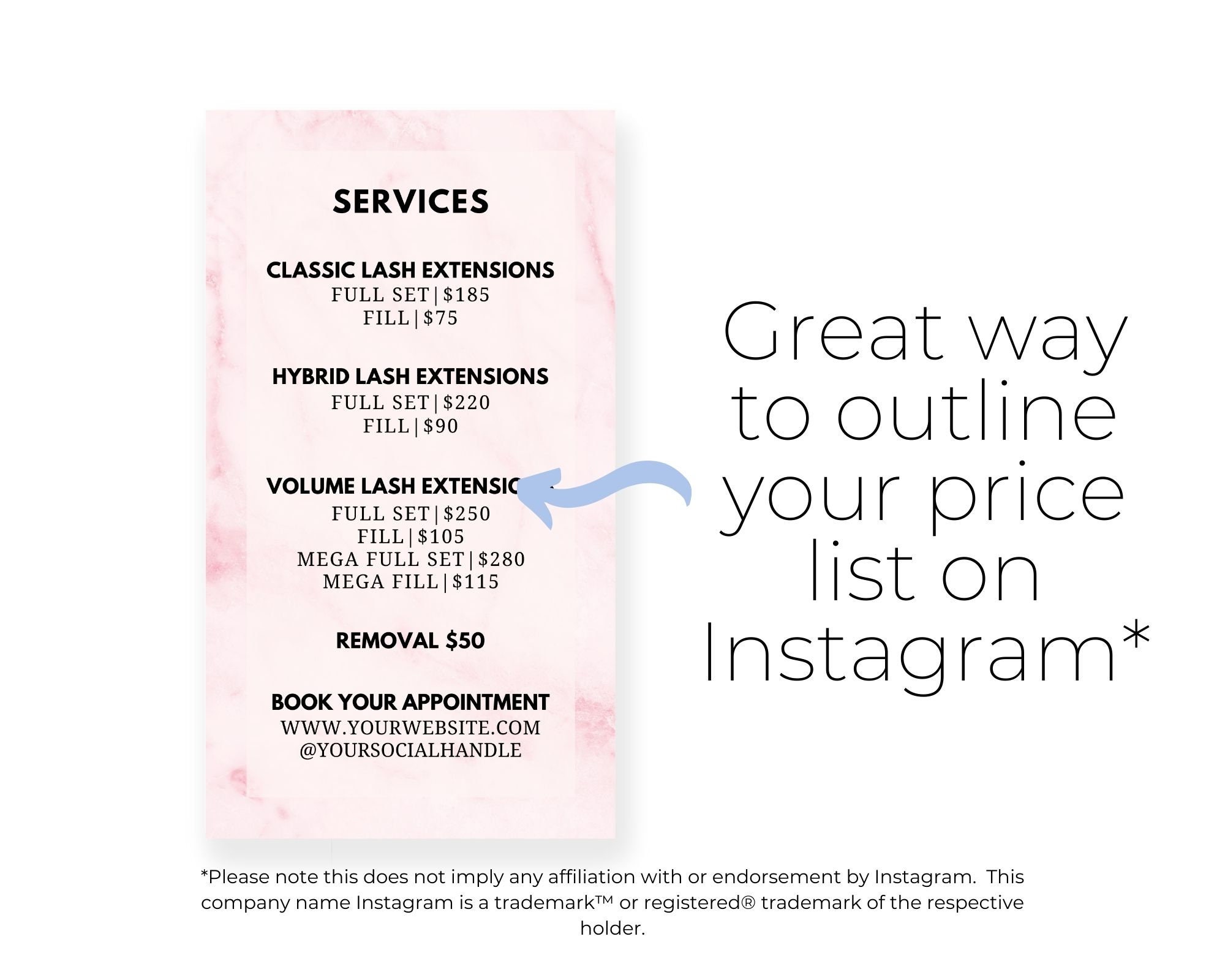 Design & Templates Stationery Salon Price List Design Social Media ...