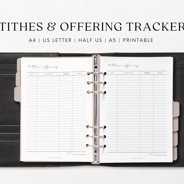 Tithing and Offering Log Sheet - Etsy