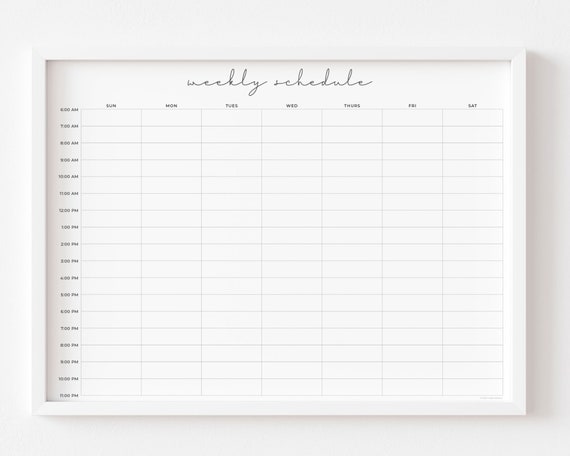 Large Weekly Planner Wall Planner Weekly Schedule | Etsy