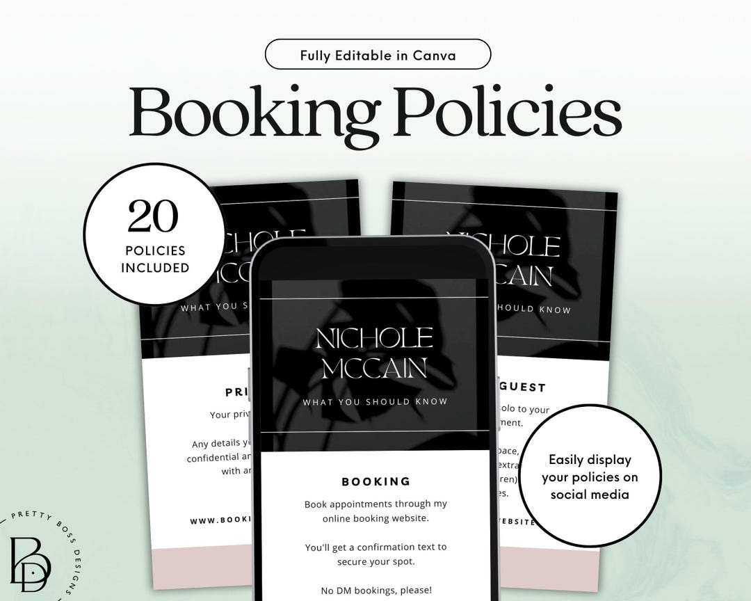 Hairstylist Booking Policy Template, Salon Instagram Story Post (canva ...