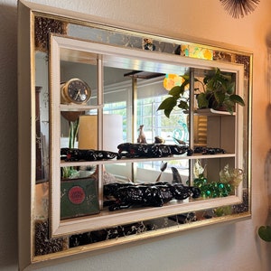 Mirrored Wall Shelf Shadow Box Frame Hollywood Regency Mid Century by ...