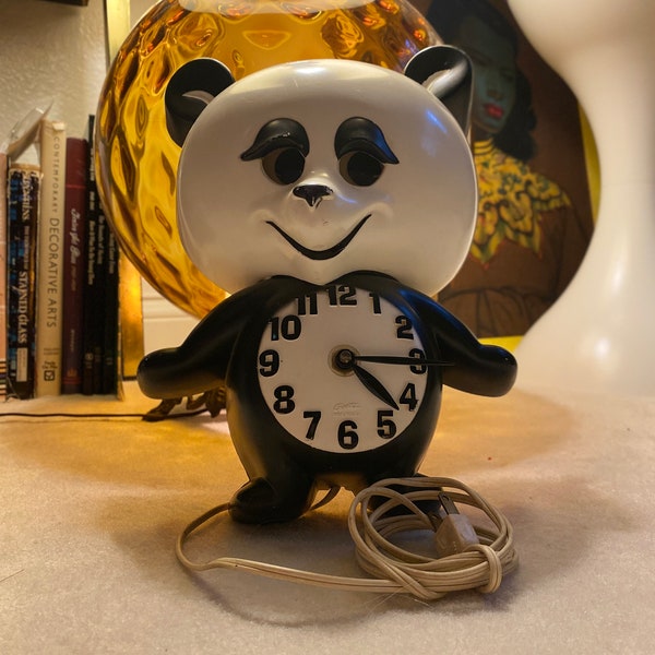 Vintage Panda Clock - Etsy