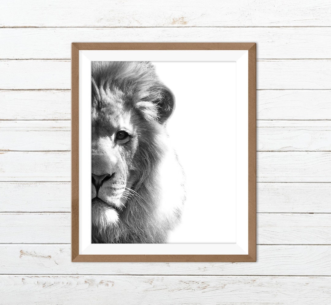 Lion Print, Lion Wall Art, Lion Printable - Etsy