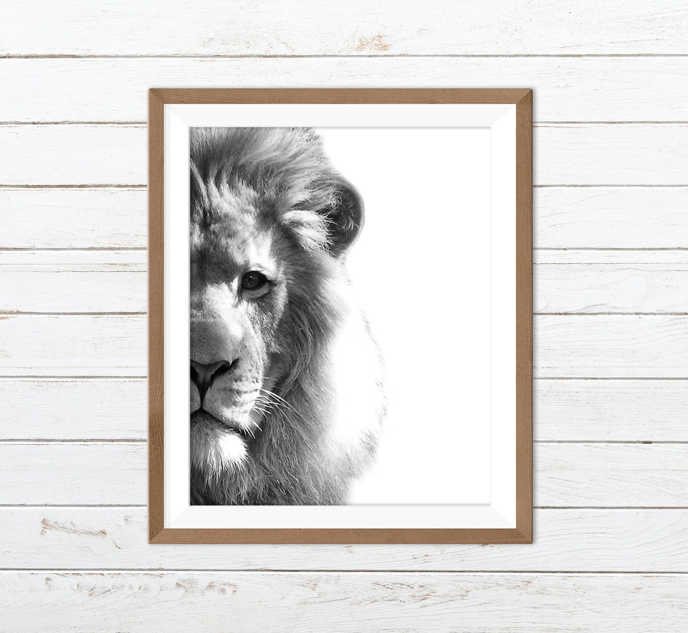 Lion Print Lion Wall Art Lion Printable - Etsy