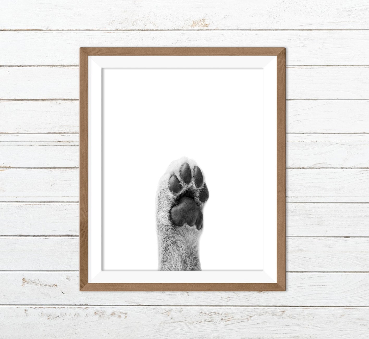 Funny Dog Print Puppy Print Dog Paw Print Black and White | Etsy