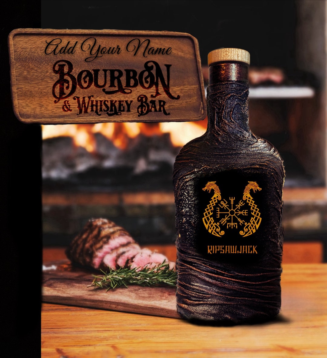 Viking Personalized Whiskey Decanter Set Gift Box/customized Serving ...