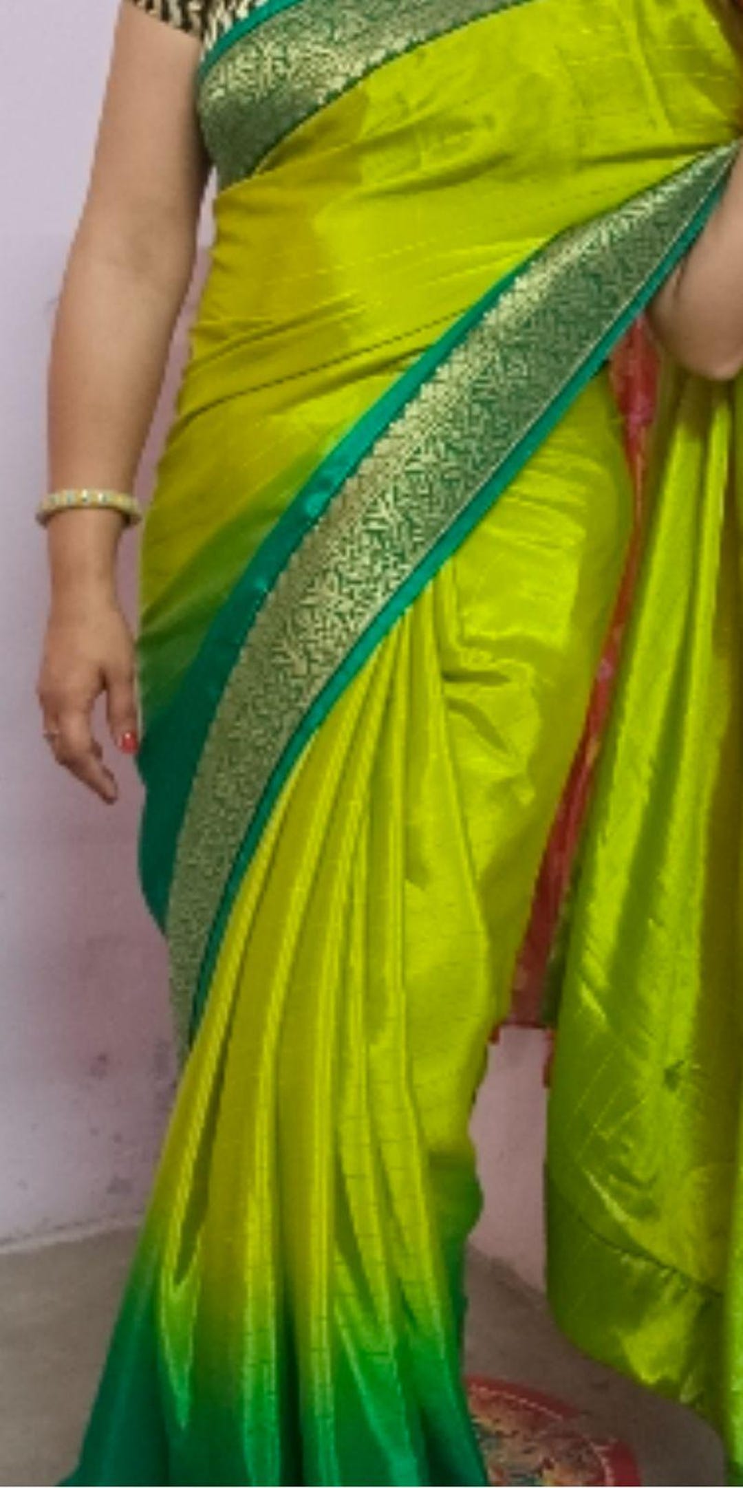 Multicolor Georgette Saree for Women With Unstich Blouse and Fall Piko ...