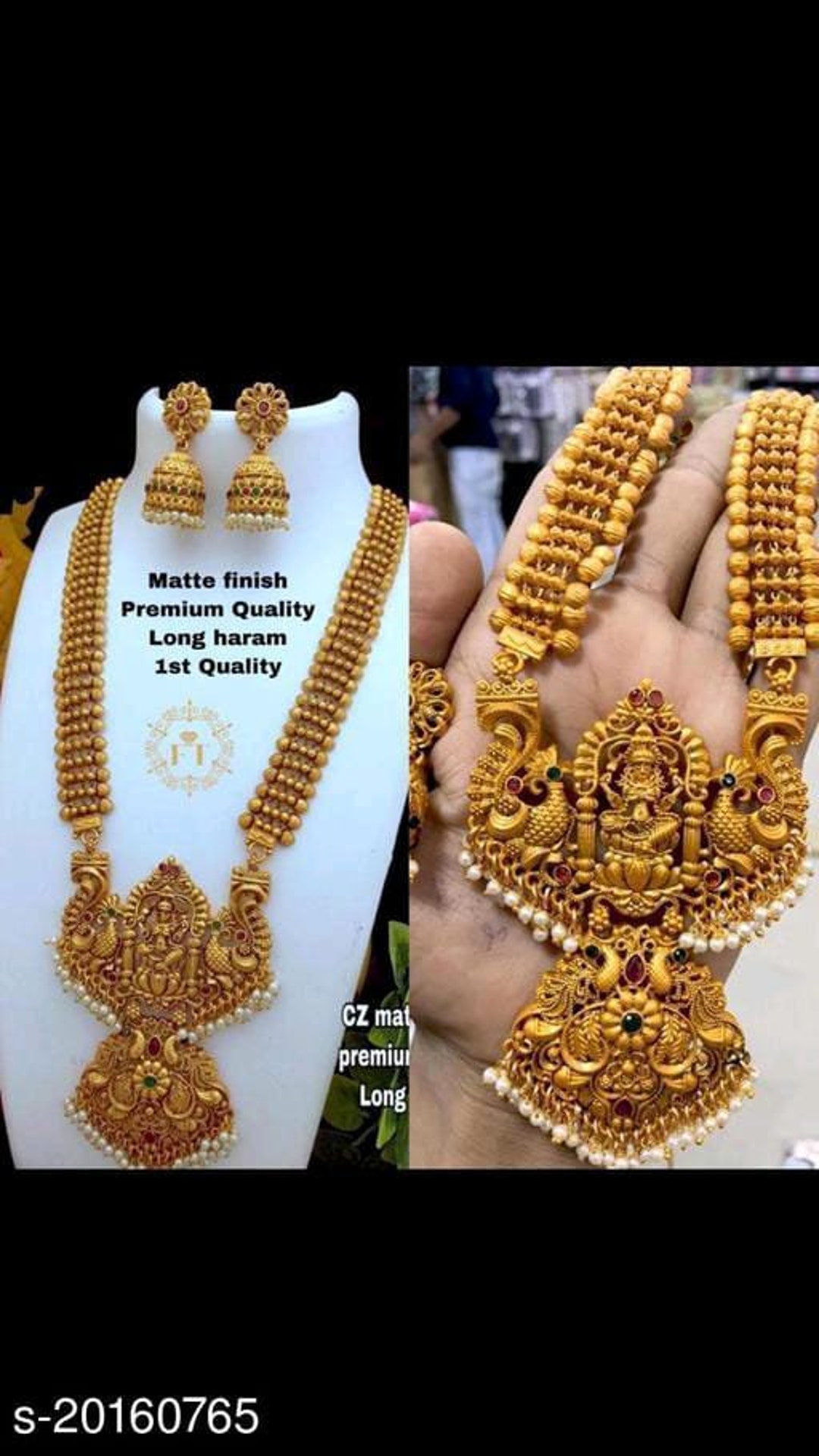 Golden Indian Temple Jewellery Set for Women - Etsy