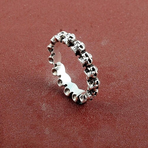 925 Sterling Silver Gothic Skull Ring Sizes 6-13 - Etsy