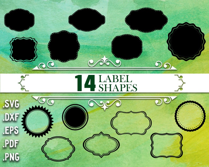LABEL SHAPES SVG label svg label shapes labels svg shapes | Etsy