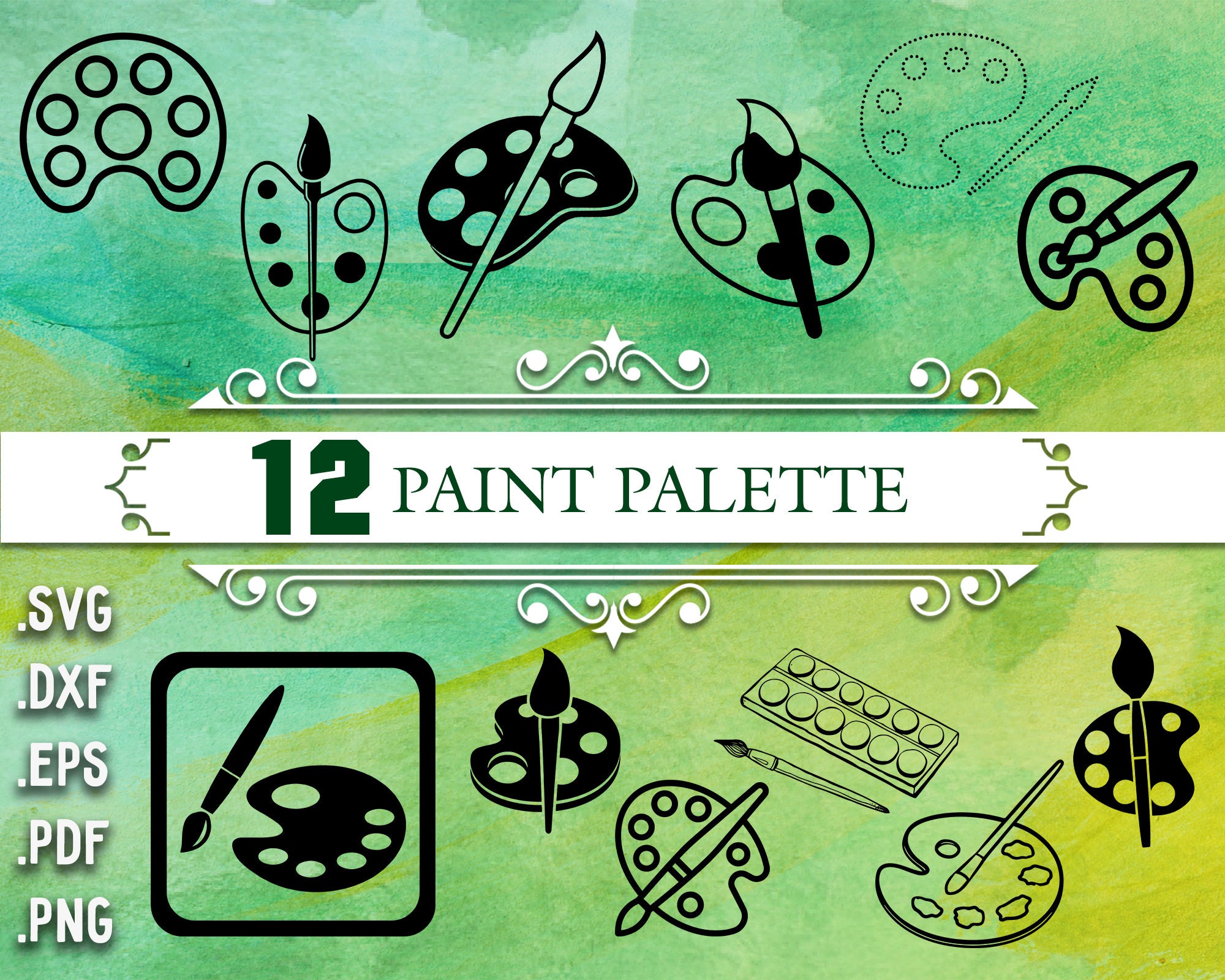 PAINT PALETTE SVG, Paint Palette, Paint Brush, Paint, Paint Svg ...