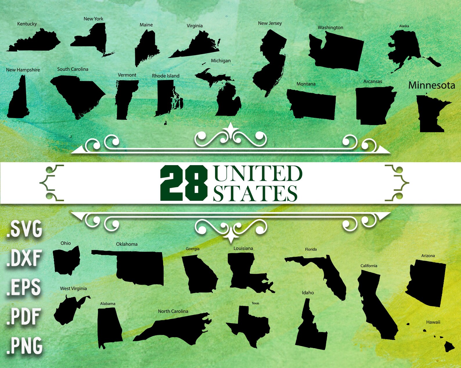 UNITED STATES SVG, Usa Svg, America Svg, American Flag Svg, 50 States ...