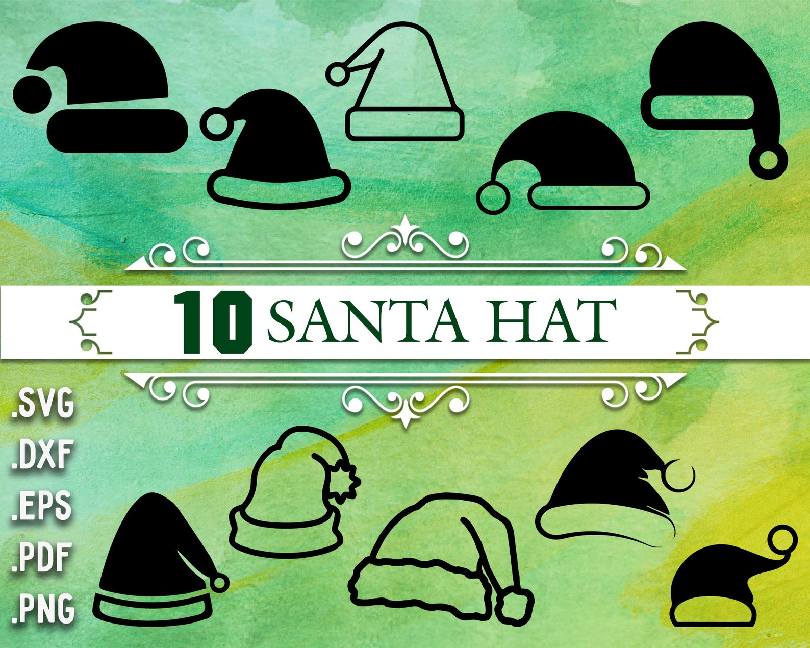 SANTA HAT SVG, Christmas Svg, Santa Svg, Holiday Svg, Santa Hat,svg ...